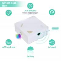 China 2024 Rechargeable Cat Toy Training Interactive Electric Intelligent Cat Maze Boxs Feather Box Toy with Automatic Function for sale