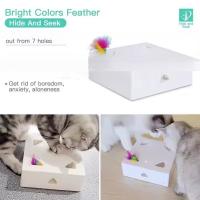 China 2024 Rechargeable Cat Toy Training Interactive Electric Intelligent Cat Maze Boxs Feather Box Toy with Automatic Function for sale