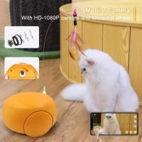 China 2025 New Automatic Electric Cat Toy Turntable Funny Usb Rechargeable Toy Feather Teaser Smart Toy for sale
