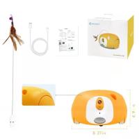 China 2025 New Automatic Electric Cat Toy Turntable Funny Usb Rechargeable Toy Feather Teaser Smart Toy for sale