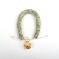 China Cute and Wind Collar Bell Neck Collar Neck Strap Neck Chain Cat Accessories Necklace Cute Cotton and Linen Pet Pendant for sale
