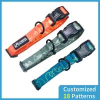 China Manufacturer Wholesale Own Design Printing Rubber Coated Custom Waterproof Dog Collar and Leash for sale