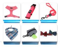 China Manufacturer Wholesale Own Design Printing Rubber Coated Custom Waterproof Dog Collar and Leash for sale