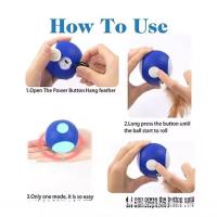 China FASHION Automatic Rolling Cat Toys Ball Toy With Feather USB Rechargeable for Puppy LED Flashing Moving Ball Cat Toys for sale