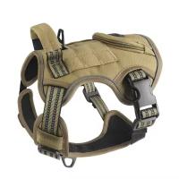 China Outdoor Pet Training Durable Pet Tactical Vest Dog Cooling Coat with Adjustable Chest Dog Harness and RIBBONS Decoration for sale