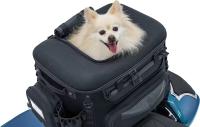 China Car Travel Accessories Portable Weather Resistant Motorcycle Dog Cat Carrier Crate for Luggage Rack or Passenger Seat for sale