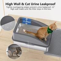 China Anti-Urine Leakage Stainless Steel Cat Litter Box XL with High Sided Design and Non-Stick Bottom for sale
