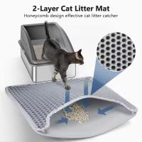 China Anti-Urine Leakage Stainless Steel Cat Litter Box XL with High Sided Design and Non-Stick Bottom for sale