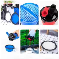 China Wholesale Portable 2-in-1 Dog Water Bottle Bowl Small Size Outdoor Travel Foldable  for Pets & Animals for sale