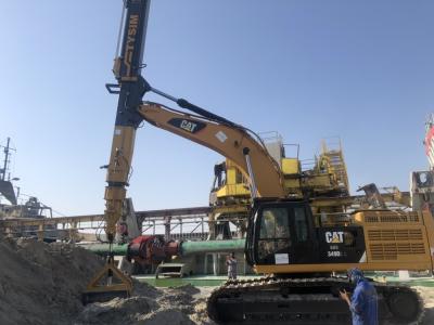 China Hydraulic ClamShell Telescopic Excavator Boom Long Reach Arm 5845mm Radius for sale