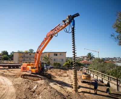 China Hydraulic Power Earth Auger Boring Pile Digger Hole Drill Machine Mini Excavator for sale