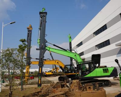 China KM150 Excavator Clamshell Telescopic Arm Tysim Long Boom for sale