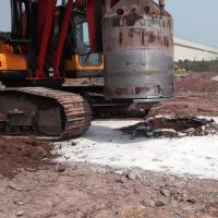 China Bore Piles Drilling Single Cut Rock Bucket DF30 Bullet Teeth Post Hole ISO9001 for sale