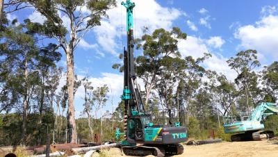 China Hydraulic Long Spiral Auger Rotary Drilling Rig CFA KR80M Pile Driving Rigs 140KN for sale