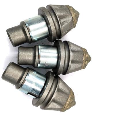 China 9-30mm Drilling Tools Rock Auger Bullet Teeth Round Shank Chisel For Piling Rigs for sale