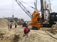 China Custom Pile Driving Equipment Crane Hanging Vibro Hammer Electric for sale