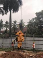 China Pile Driving Equipment Frequency Variable Sheet Pile Driver Electric Vibro Hammer for sale