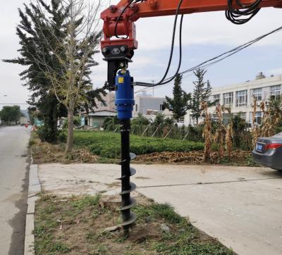 China 25-100 Lpm Flow Hydraulic Earth Auger For T1.5-35T Excavator And 300-1500mm Max Auger Diameter Clay / Shale for sale