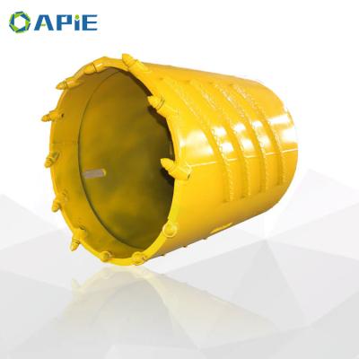 China Rotary Drilling Tools 1500mm Drilling Bucket Core Barrel With Bullet Teeth for sale