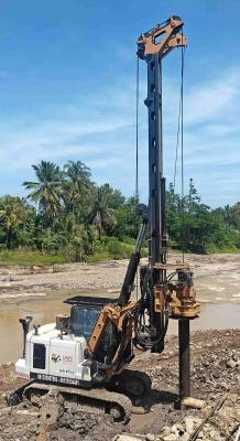 China 10° Backward Tilt Rotary Pile Machine with 12M Drilling Depth and Compact Transport Design for sale