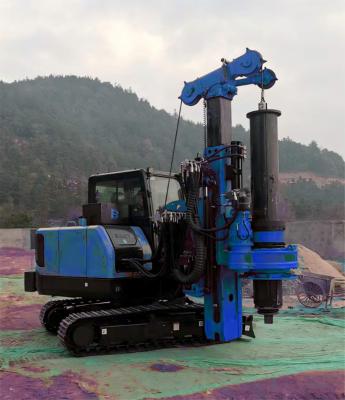 China Rotary Pile Machine with 35kNm Rotary Head Output Torque 12m Drilling Depth and 10° Forward Tilt for Deep Well Construction for sale
