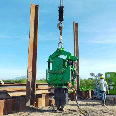China Excavator Mounted Vibro Hammer Vibratory Pile Driver Attachment for Steel Sheet Pile H‑Beam and Pipe Pile Driving for sale