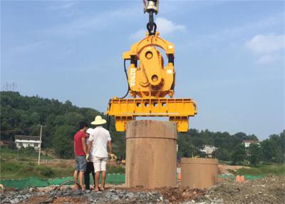 China Hydraulic Sheet Pile Excavator Mounted Vibro Hammer For Cranerough 300KW for sale