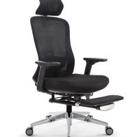 China Customizable Ergonomic Folding Office Chair 68x51x65cm with Adjustable Headrest and Retractable Footrest for sale
