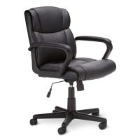 China Small Convenient Leather Rotating Boss Office Chair Cold Molded Foam for sale