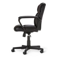 China Small Convenient Leather Rotating Boss Office Chair Cold Molded Foam for sale