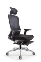 China 65x50x60cm Rotary Lifting Pulley Boss Office Chair Black Cold Molded Foam SGS for sale