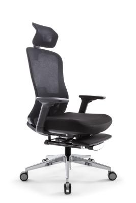 China 65x50x60cm Rotary Lifting Pulley Boss Office Chair Black Cold Molded Foam SGS for sale