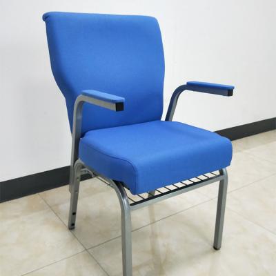 China High Back Auditorium Conference Learning Chair Customizable Carbon Steel Handrail With Grid Layer for sale