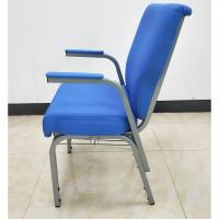 China High Back Auditorium Conference Learning Chair Customizable Carbon Steel Handrail With Grid Layer for sale