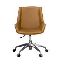 China Elegant Wooden Ergonomic Folding Office Chair PU Leather Executive Business Furniture 8cm Height Adjustable for sale