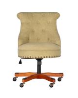 China Retro Velvet Home Office Dressing Chair with Adjustable Height 360 Swivel Nylon Casters for sale