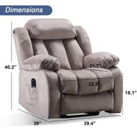 China Electric Full Body Massage Reclining Chair Sofa 8 Massage Points Custom Flannelette for sale
