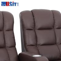 China BS5852 VIP Home Theater Seating Commercial Leather Sofa with Cup Holder 5 Year Warranty for sale