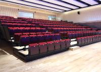 China Red Telescopic Retractable Bleacher Seating 430mm with Wooden Armrest for sale