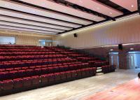 China Red Telescopic Retractable Bleacher Seating 430mm with Wooden Armrest for sale