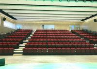 China Red Telescopic Retractable Bleacher Seating 430mm with Wooden Armrest for sale