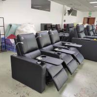 China Luxury Commercial Movie Theater Seats Leather Automatic Recliner Chairs 110V for sale
