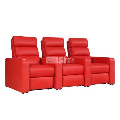 China VIP Home High Back Movie Theater Recliner with Cup Holder Aluminum Frame 110V for sale