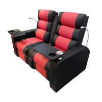 China PU Leather Commercial Movie Theater Sofa with 5 Year Warranty and LED Armrest for sale