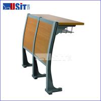 China USIT US-920M Student Furniture Cheap College Classroom Chair And Desk with Foldable Seat 4 inch Profile for sale