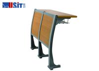 China Aluminum Folding Student Desk and Chair Set Wooden Classroom Furniture 440mm Standard Size for sale