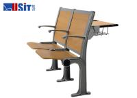 China Aluminum Folding Student Desk and Chair Set Wooden Classroom Furniture 440mm Standard Size for sale
