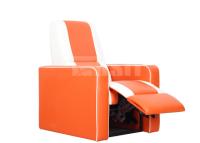 China PU Leather Electric Recliner Sofa Orange 580mm Center with Reading Lamp for VIP Cinema for sale