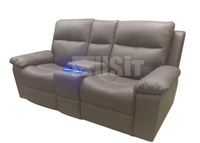China PU Leather Electric Double Seats Home Theater Recliner Sofa with Cup Holder 110V for sale