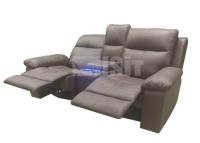 China PU Leather Electric Double Seats Home Theater Recliner Sofa with Cup Holder 110V for sale